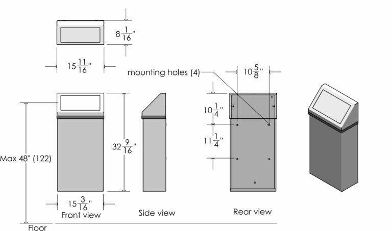 Wall Mounted Waste Receptacle – Frost
