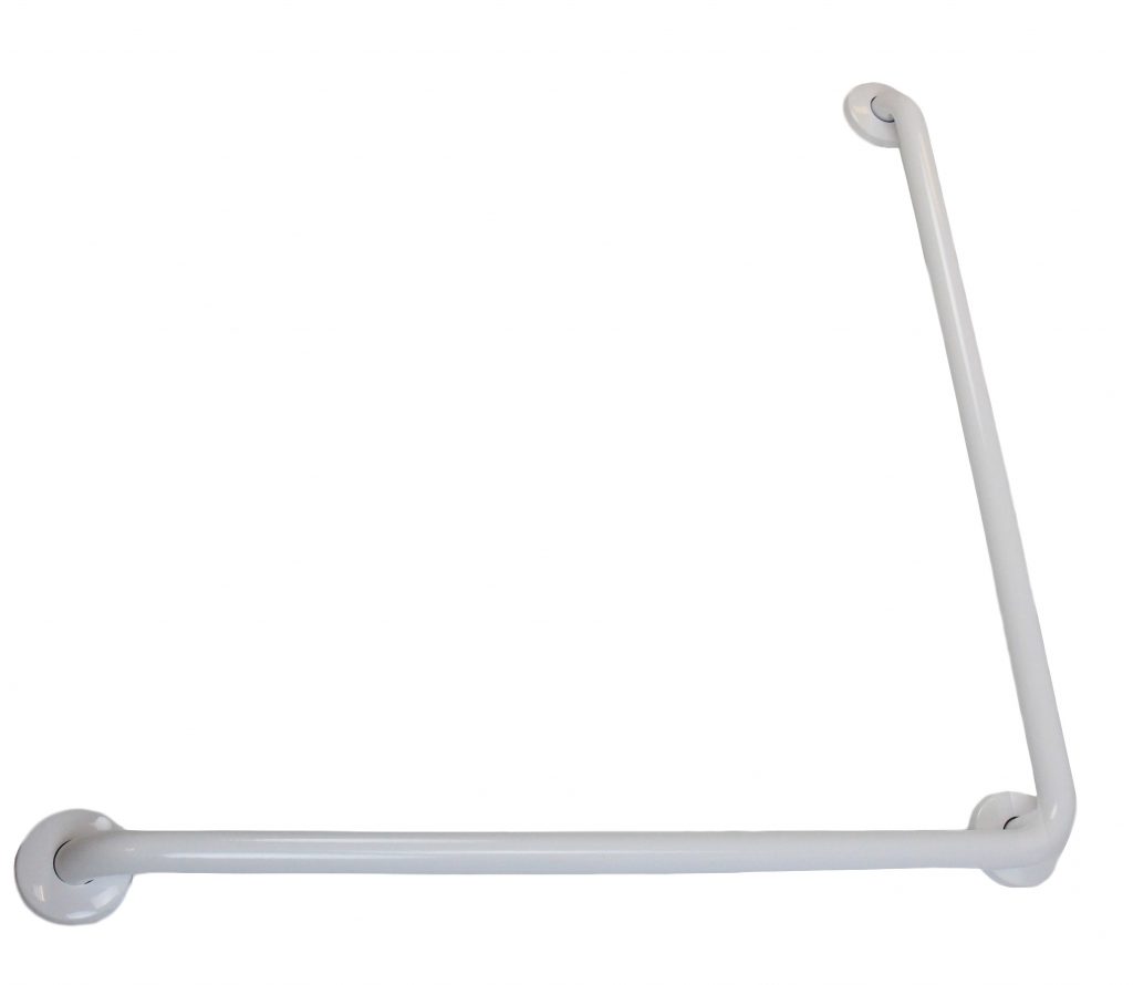 Stainless Steel 1 ¼” Diameter Grab Bars, White Finish – 30″x30″ – Frost