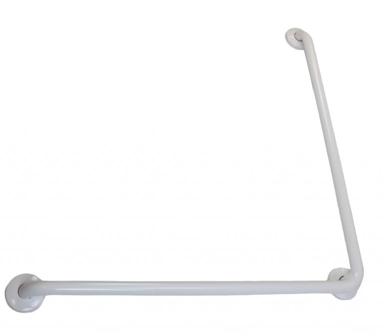 Stainless Steel 1 ¼” Diameter Grab Bars, White Finish – 30″x30″ – Frost