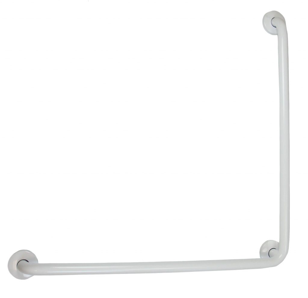 Stainless Steel 1 ¼” Diameter Grab Bars, White Finish – 30″x30″ – Frost
