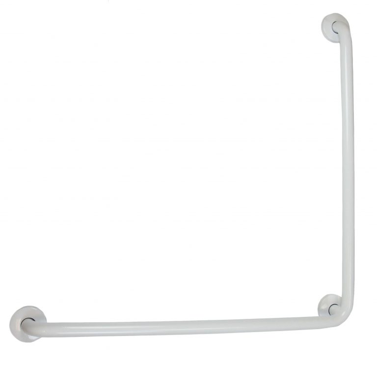 Stainless Steel 1 ¼” Diameter Grab Bars, White Finish – 30″x30″ – Frost
