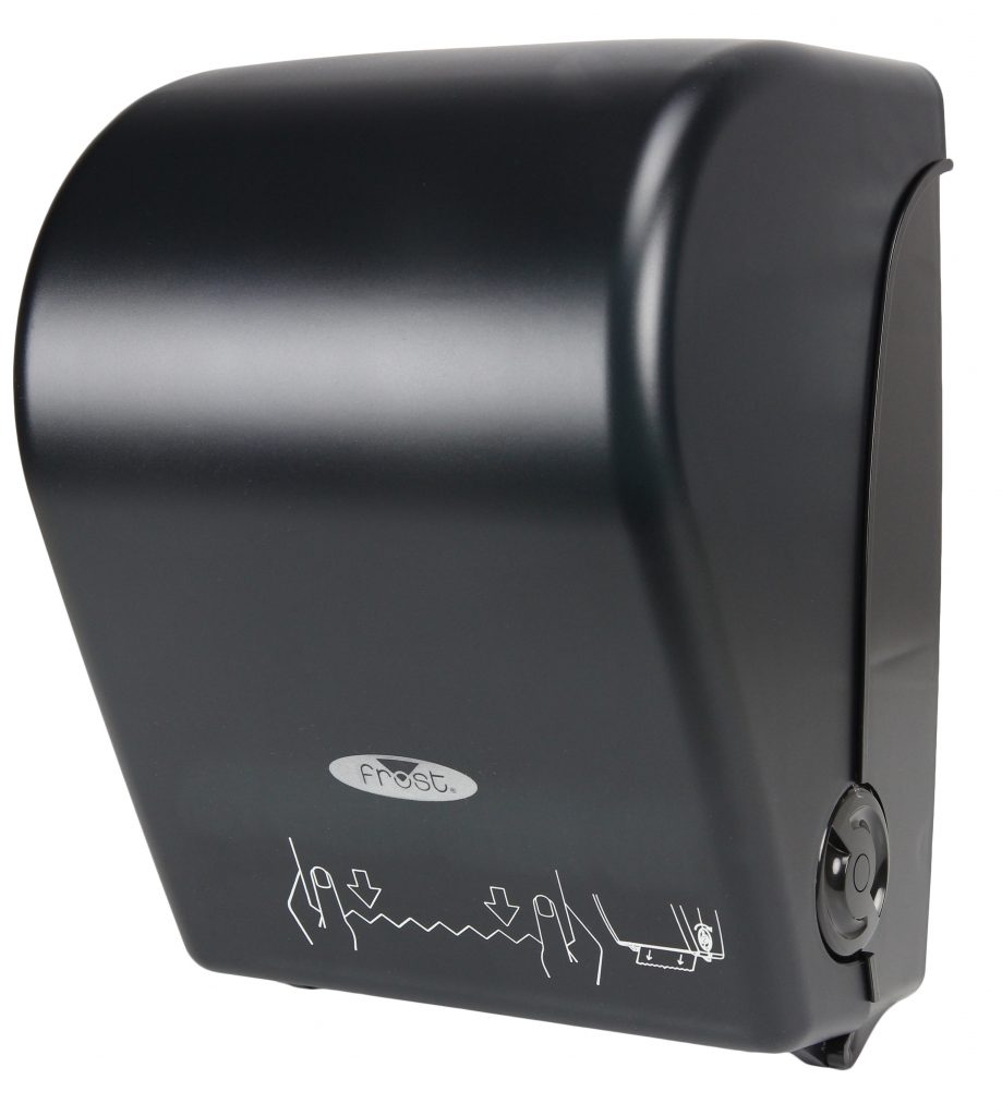 Mechanical Hands Free Universal Paper Towel Dispenser – Frost