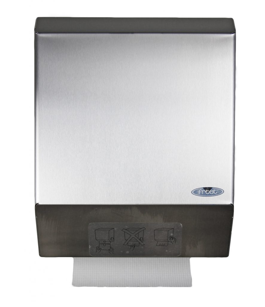 Mechanical Hands Free Universal Paper Towel Dispenser – Frost