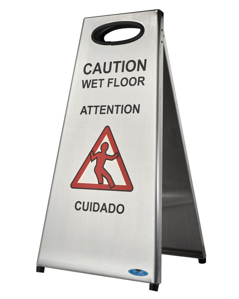 Stainless Steel Wet Floor Sign – Frost