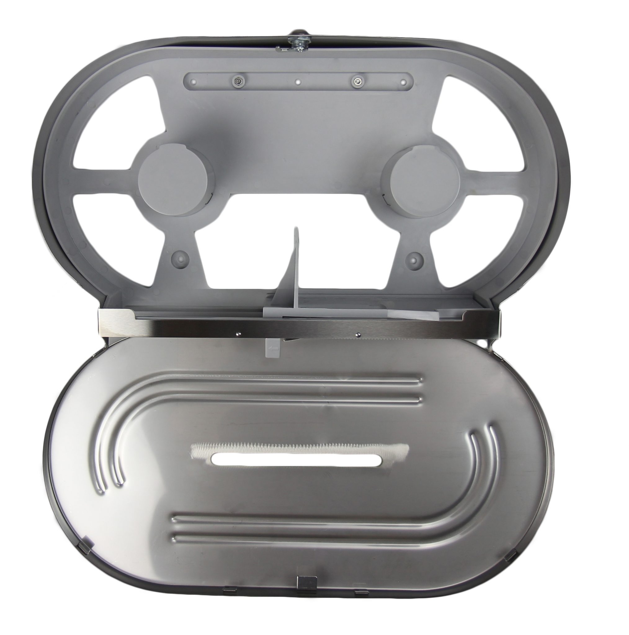 Universal Jumbo Double Toilet Tissue Dispenser – Frost