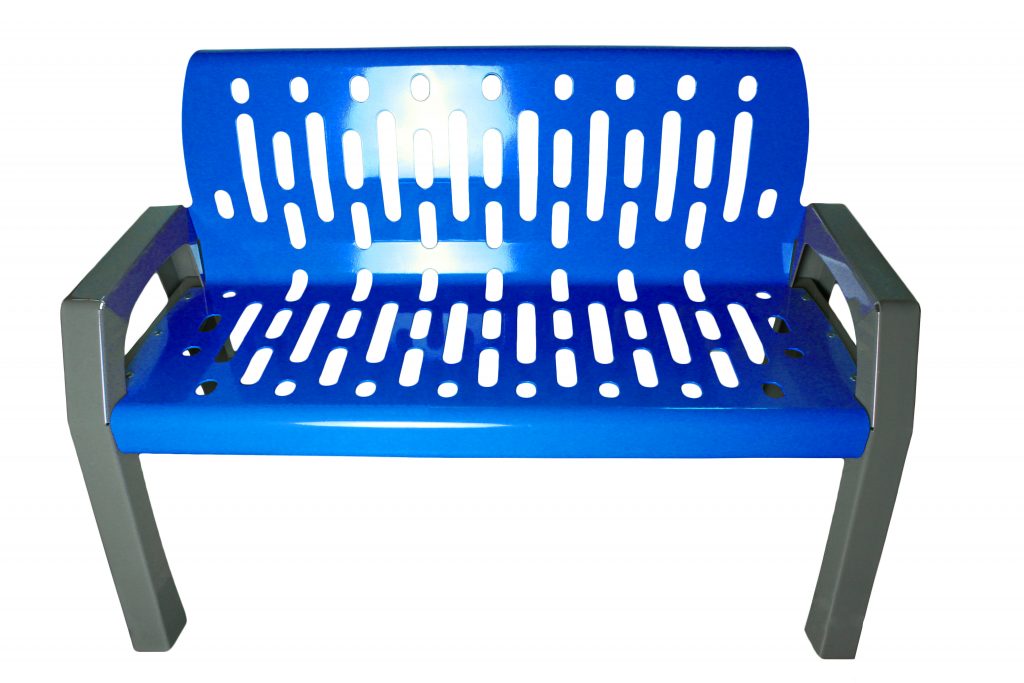 Stream Outdoor Steel 4’ Bench – Frost