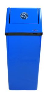 Free Standing Swing Top Recycling Receptacle – Frost