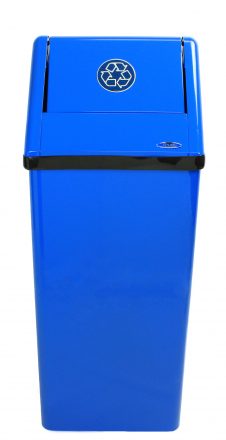 Free Standing Swing Top Recycling Receptacle – Frost