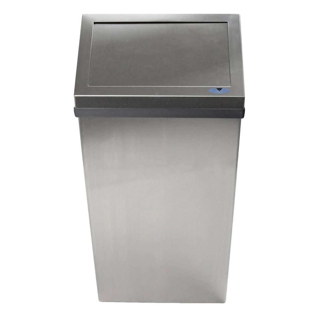 Wall Mounted Waste Receptacle with Galvanized Liner – Frost