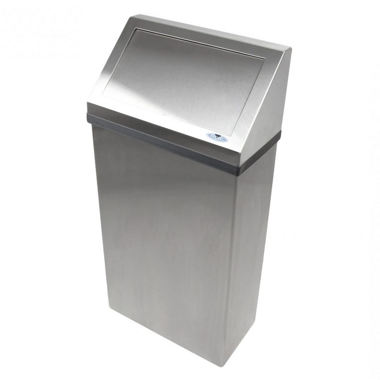 Wall Mounted Waste Receptacle with Galvanized Liner – Frost