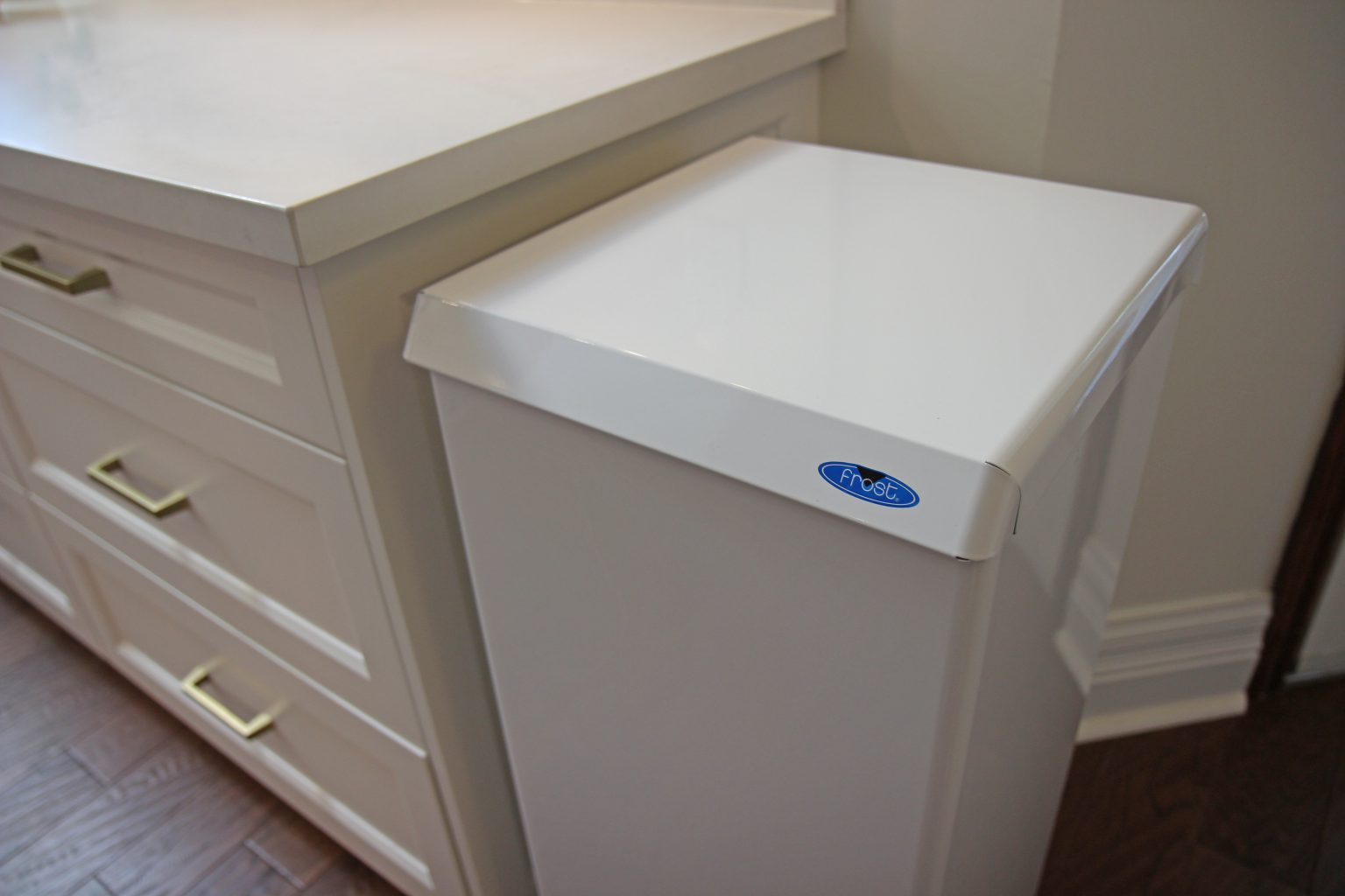 Foot Operated Waste Receptacle with Lid – Frost