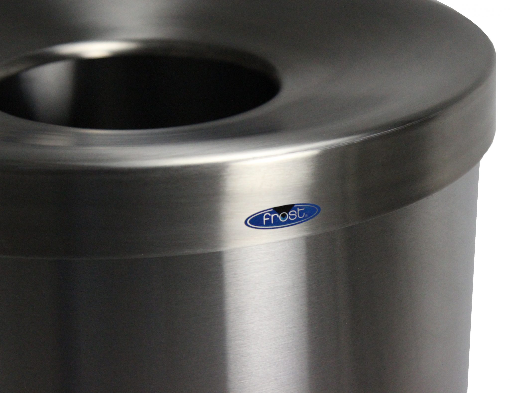 Jumbo Architectural Stand Alone Waste Receptacle – Frost