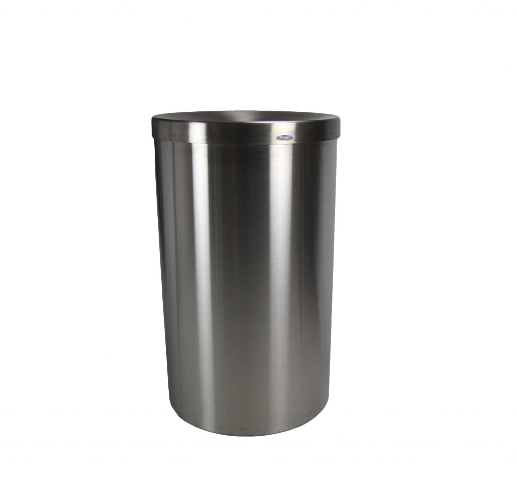 Jumbo Architectural Stand Alone Waste Receptacle – Frost