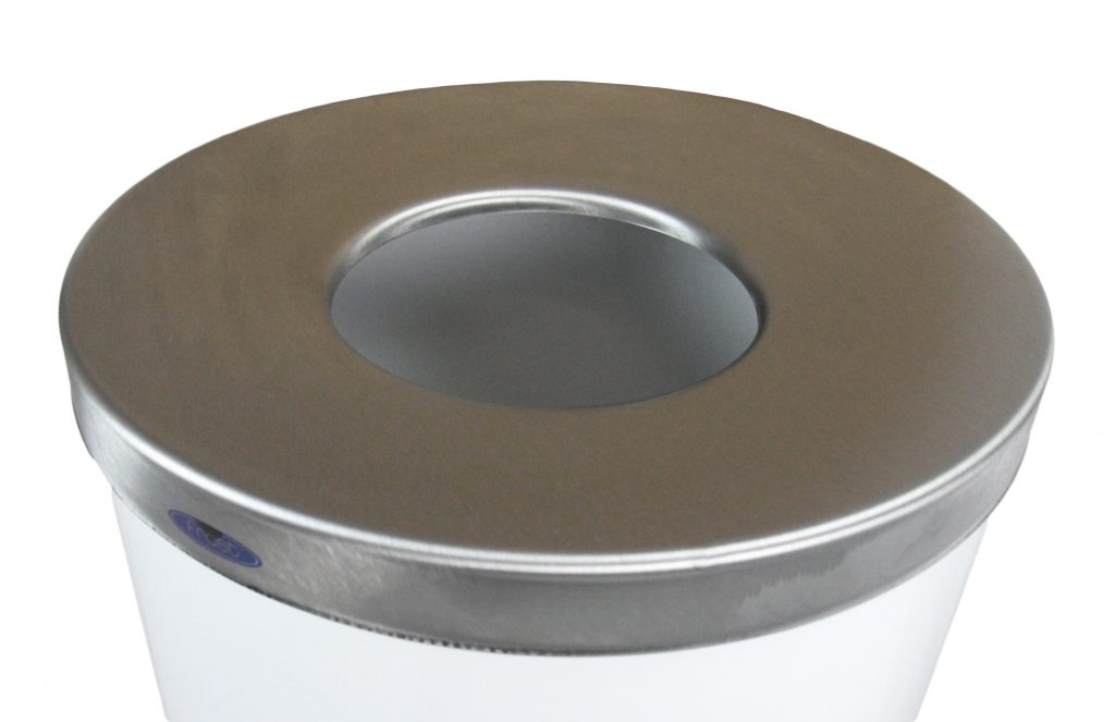 Steel Lobby Waste Receptacle – Frost
