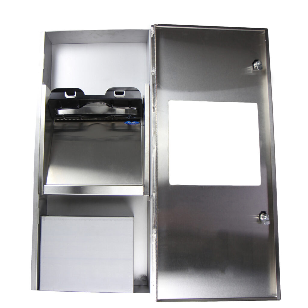 Stainless Steel Combination Dispenser/Disposal Fixture, 4.5″ Depth – Frost