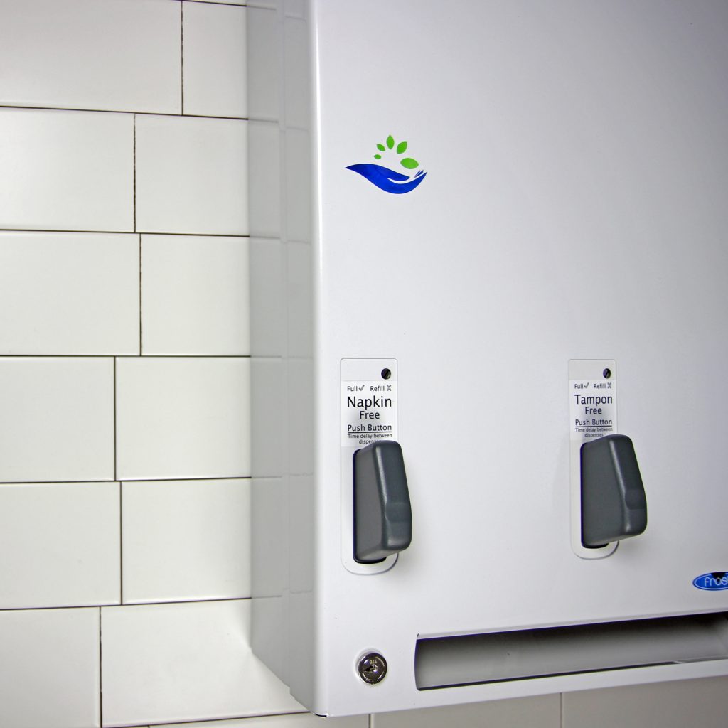 Push Button Free Feminine Product Dispenser – Frost