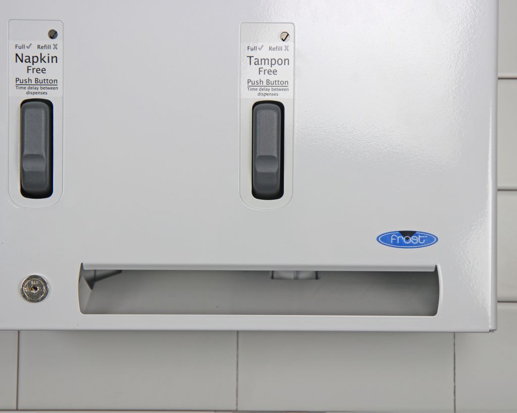Push Button Free Feminine Product Dispenser – Frost