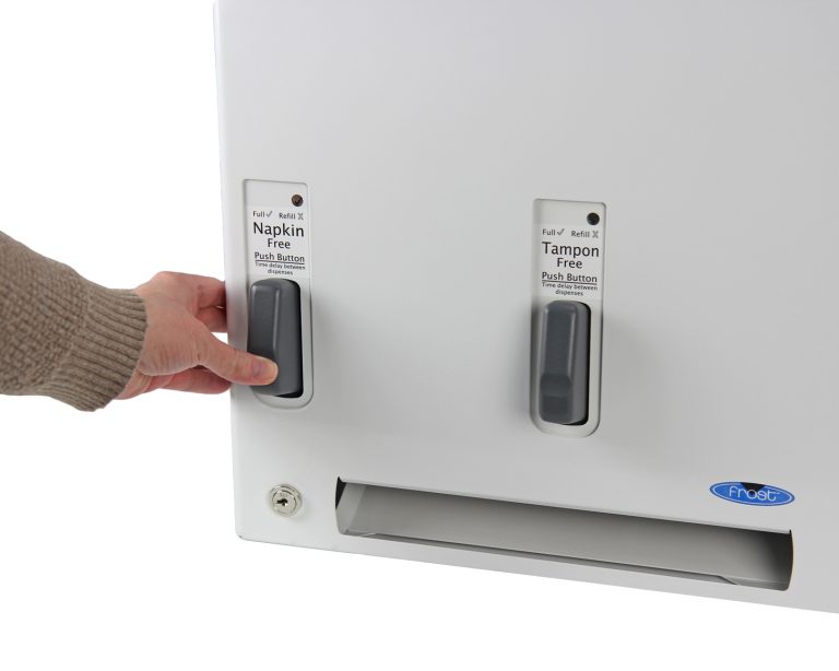 Push Button Free Feminine Product Dispenser – Frost