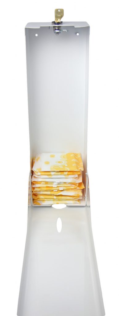 Surface Mounted Free Retail Feminine Napkin Dispenser – Frost