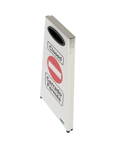 Stainless Steel Closed No Entry Floor Sign – Frost