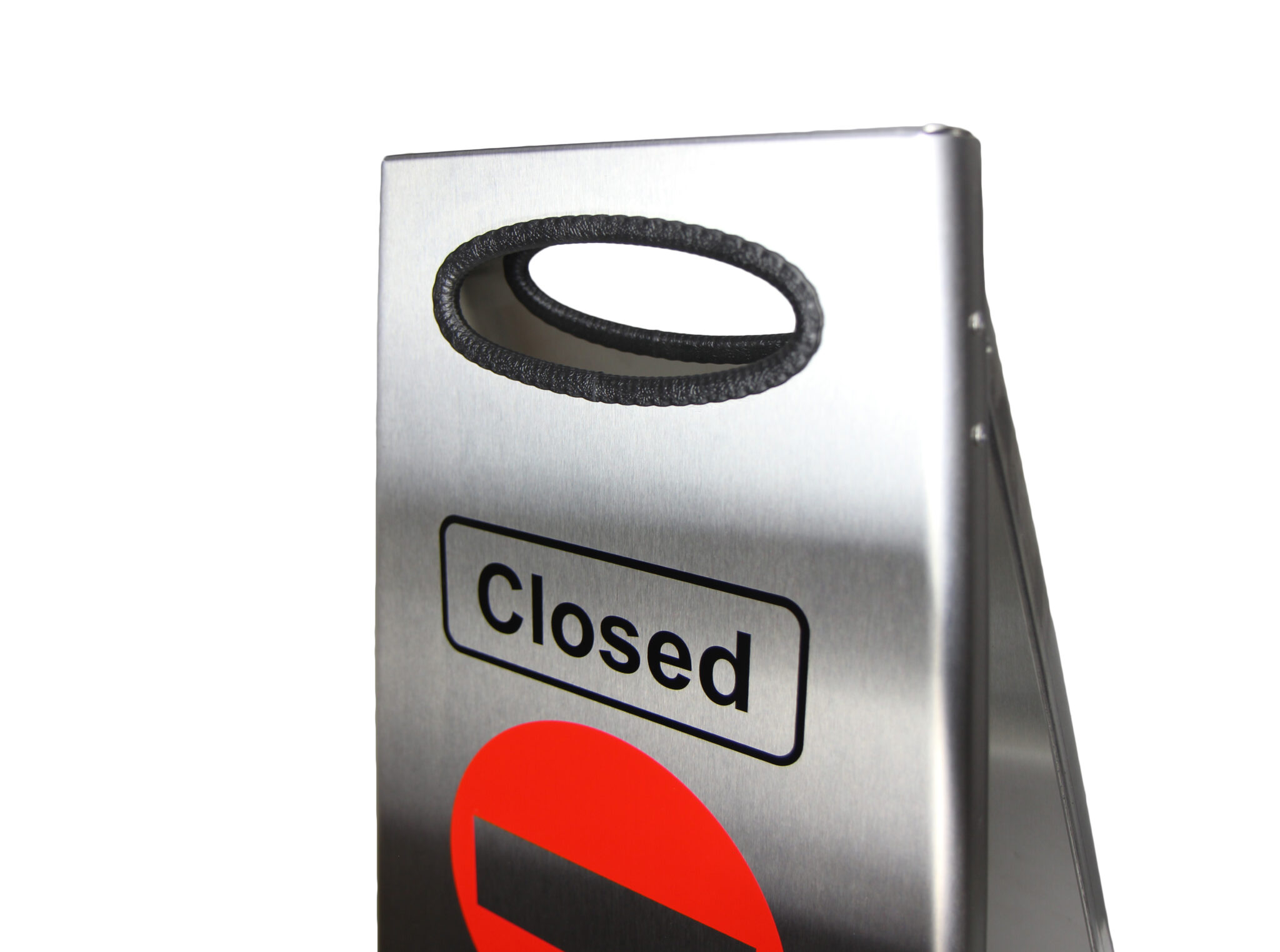 Stainless Steel Closed No Entry Floor Sign – Frost