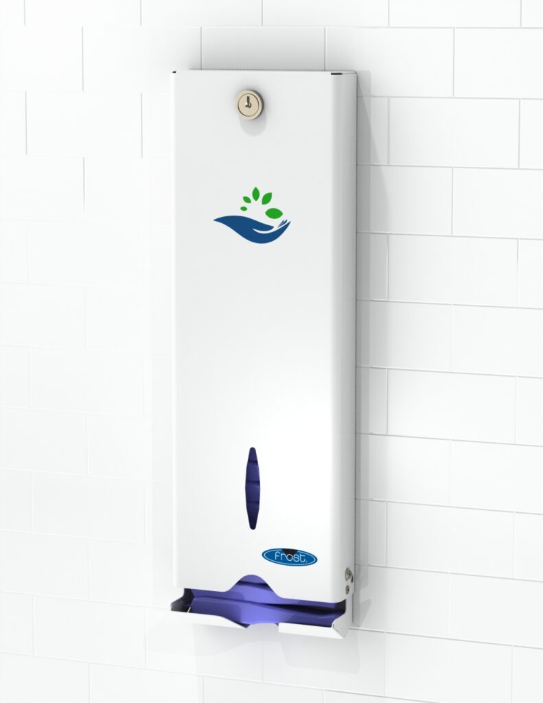 Surface Mounted Free Retail or Commercial Tampon Dispenser – Frost