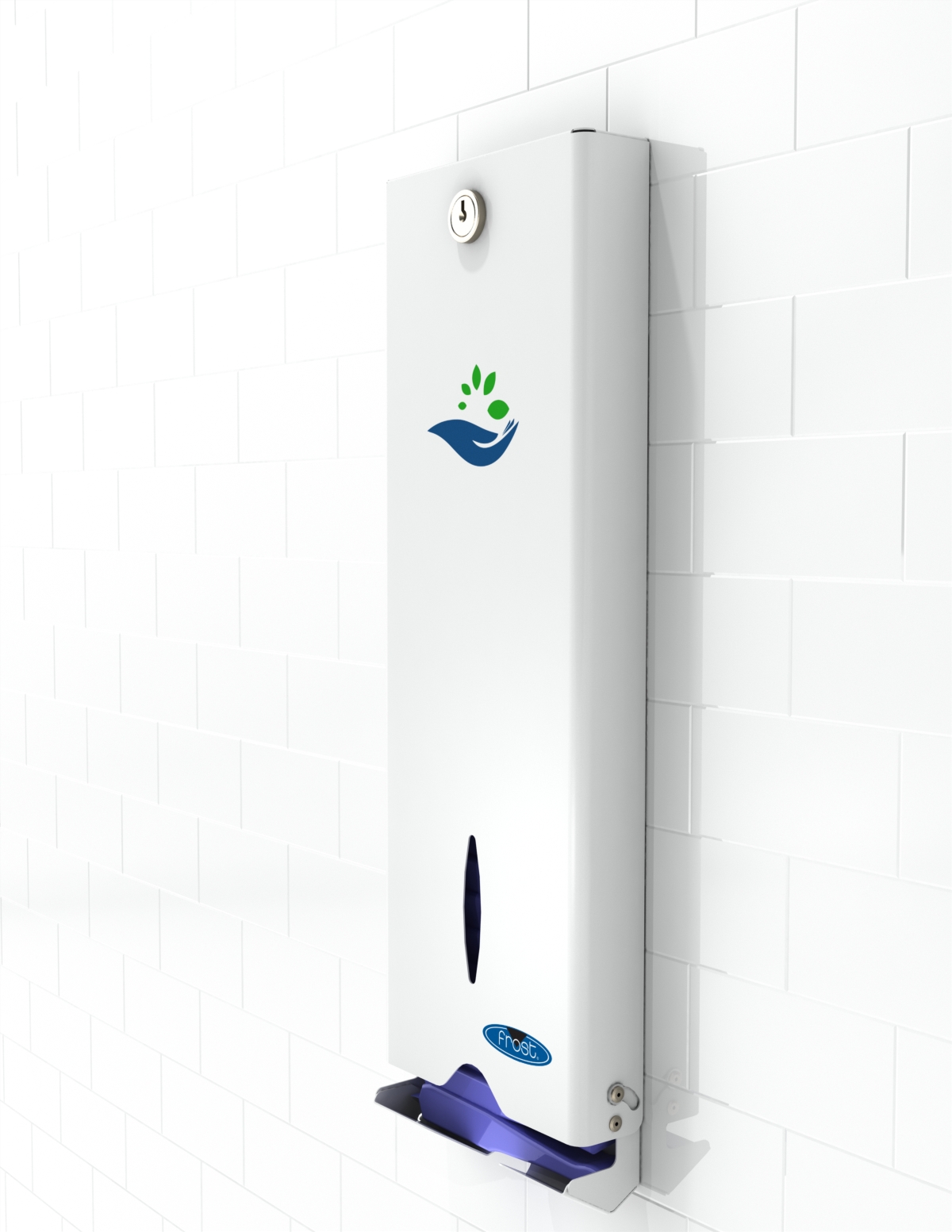 Surface Mounted Free Retail or Commercial Tampon Dispenser – Frost