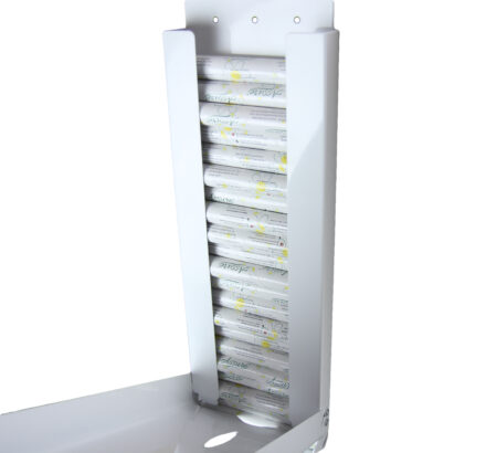 Surface Mounted Free Retail or Commercial Tampon Dispenser – Frost