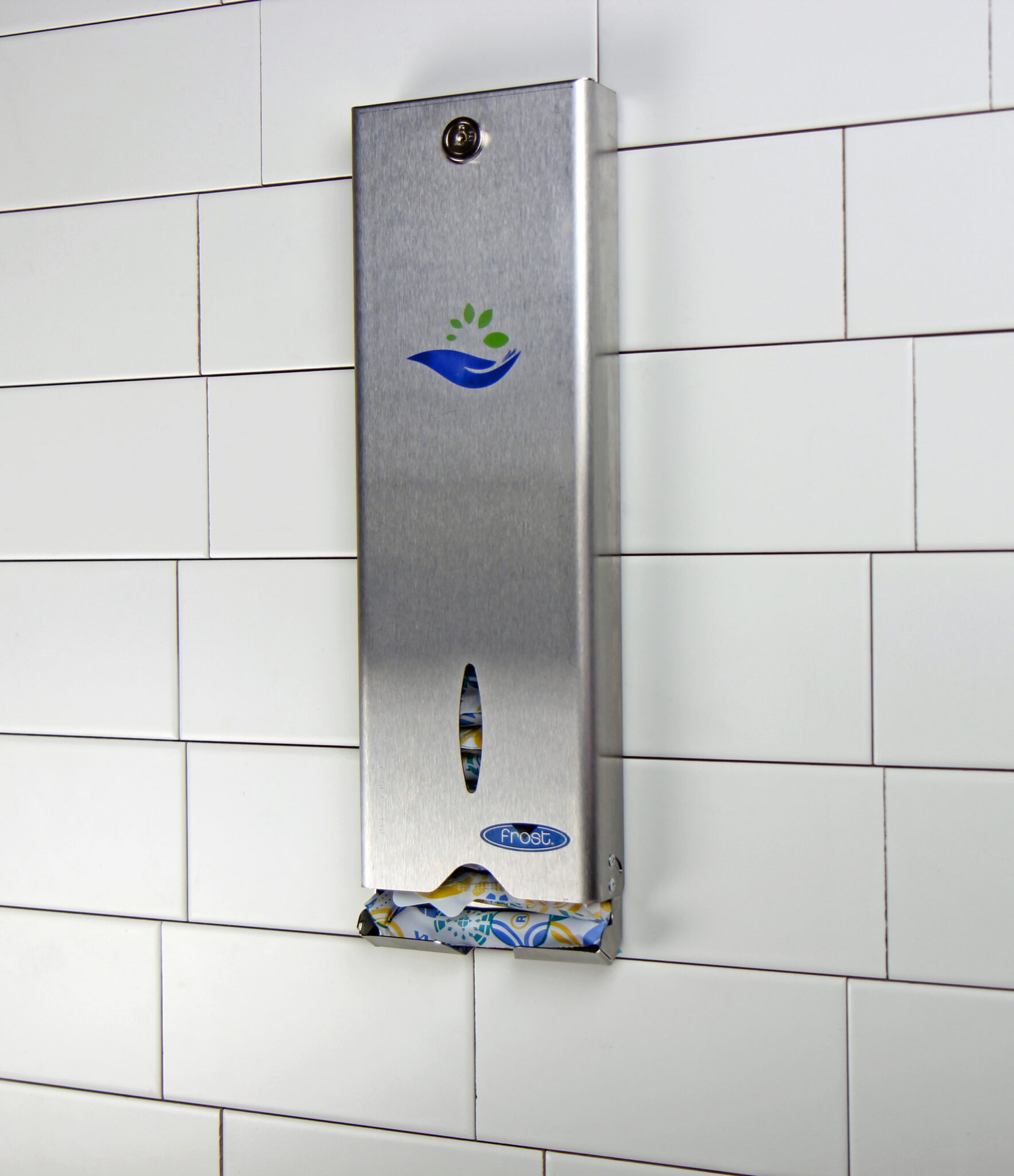 Surface Mounted Free Retail or Commercial Tampon Dispenser – Frost