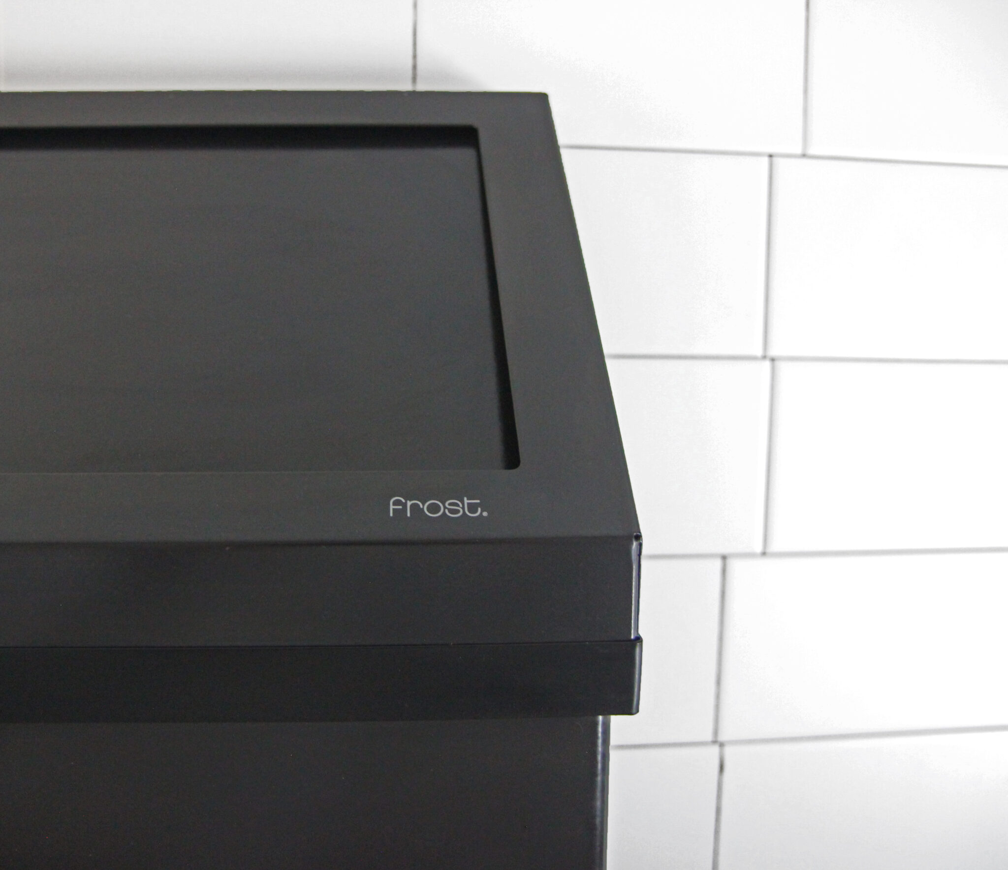 Wall Mounted Waste Receptacle Matte Black – Frost